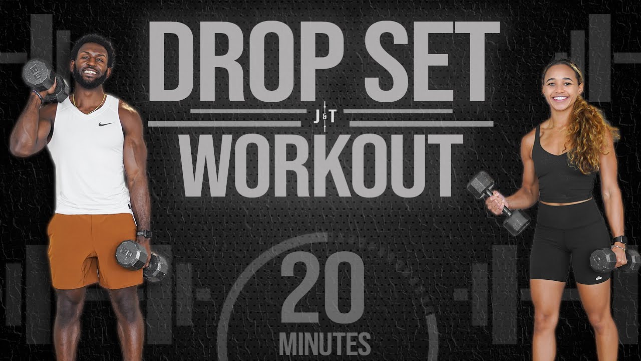 20 Minute Full Body Dumbbell Drop Set Workout Strength Training