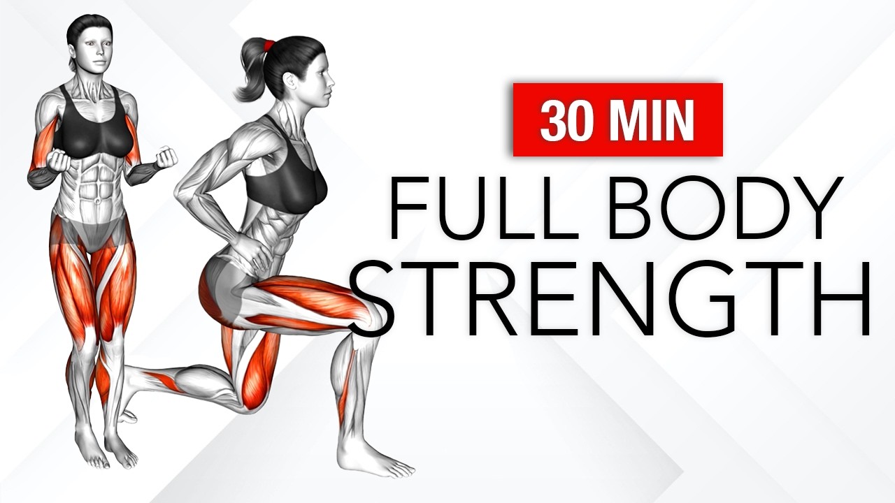 30-Minute FULL BODY STRENGTH Workout (No Dumbbells Needed) - BlenderRunner